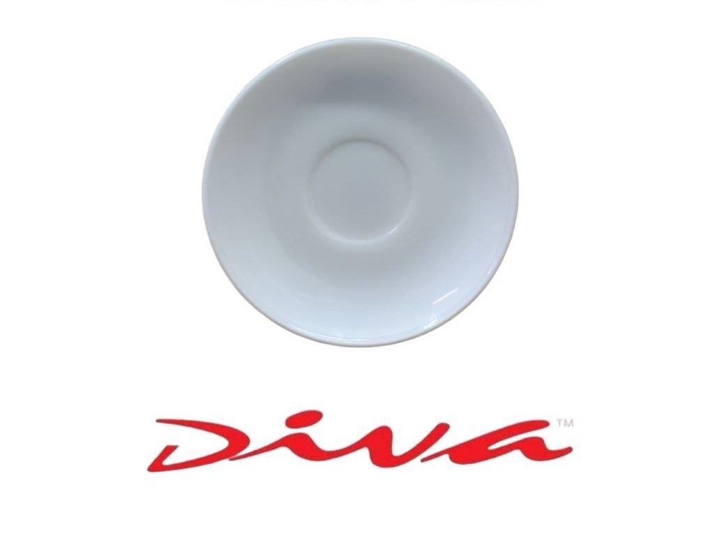 Iris Saucer - White Plain - Ink Daja