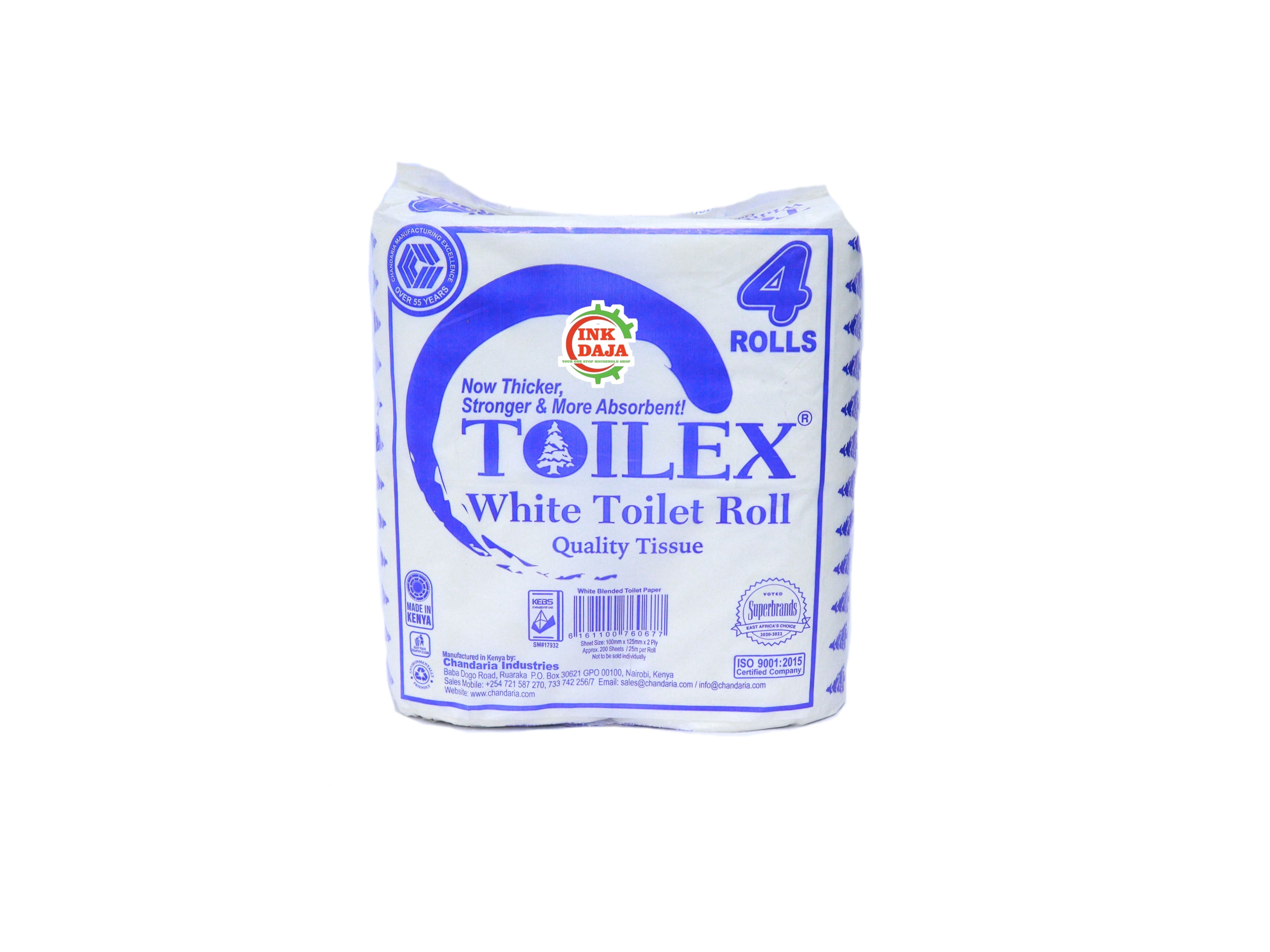 Toilex white toilet roll(4 ppack - Ink Daja
