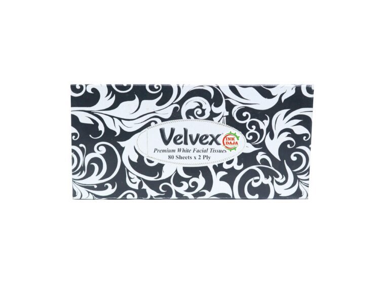 Velvex premium white facial tissue 80 sheets × 2ply - Ink Daja