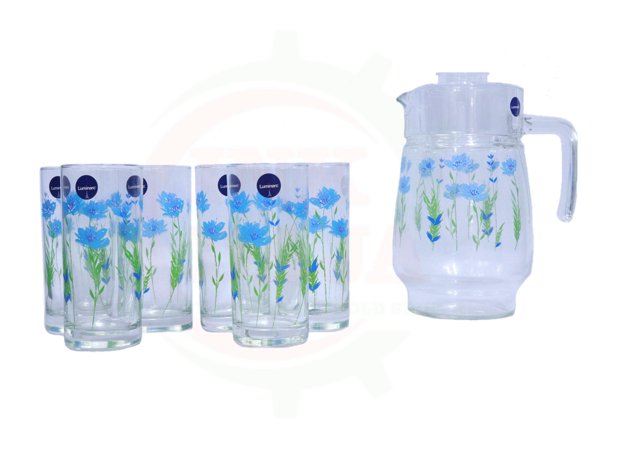 Luminarc 7 pieces set (jug+glass) - Ink Daja