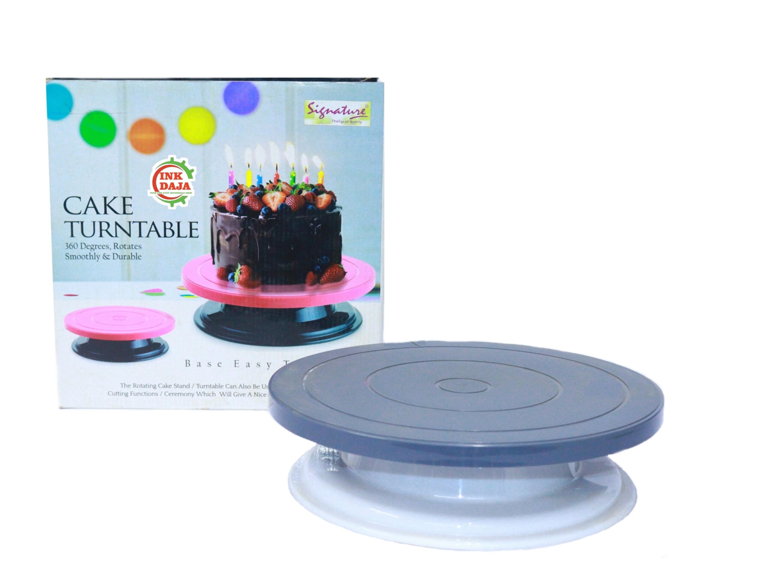 Signature Cake Turnable 360 Degrees - Ink Daja